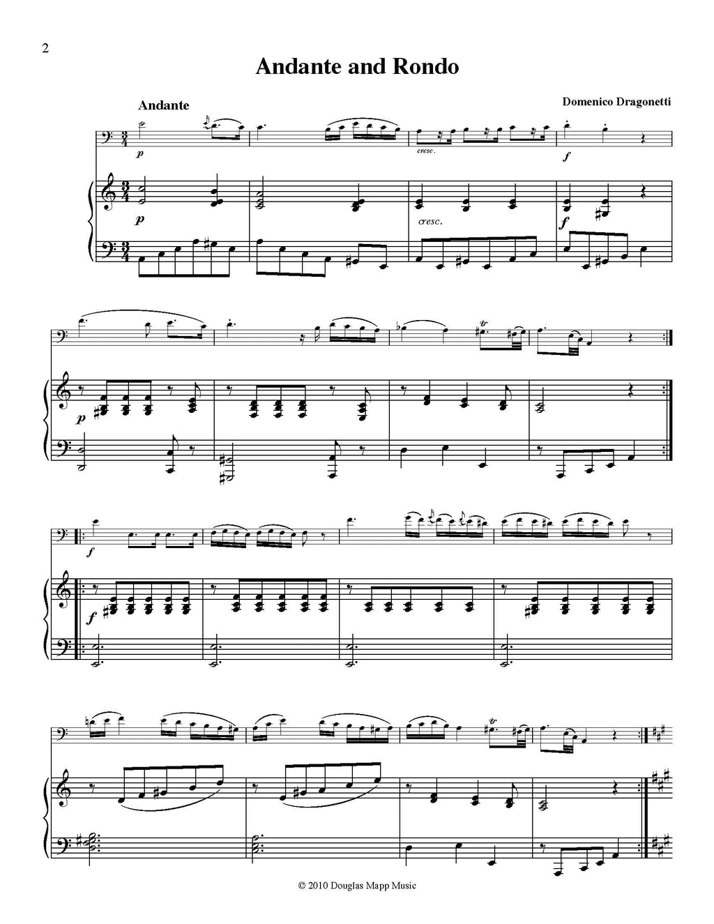Dragonetti Andante and Rondo Transcription – Douglas Mapp Music